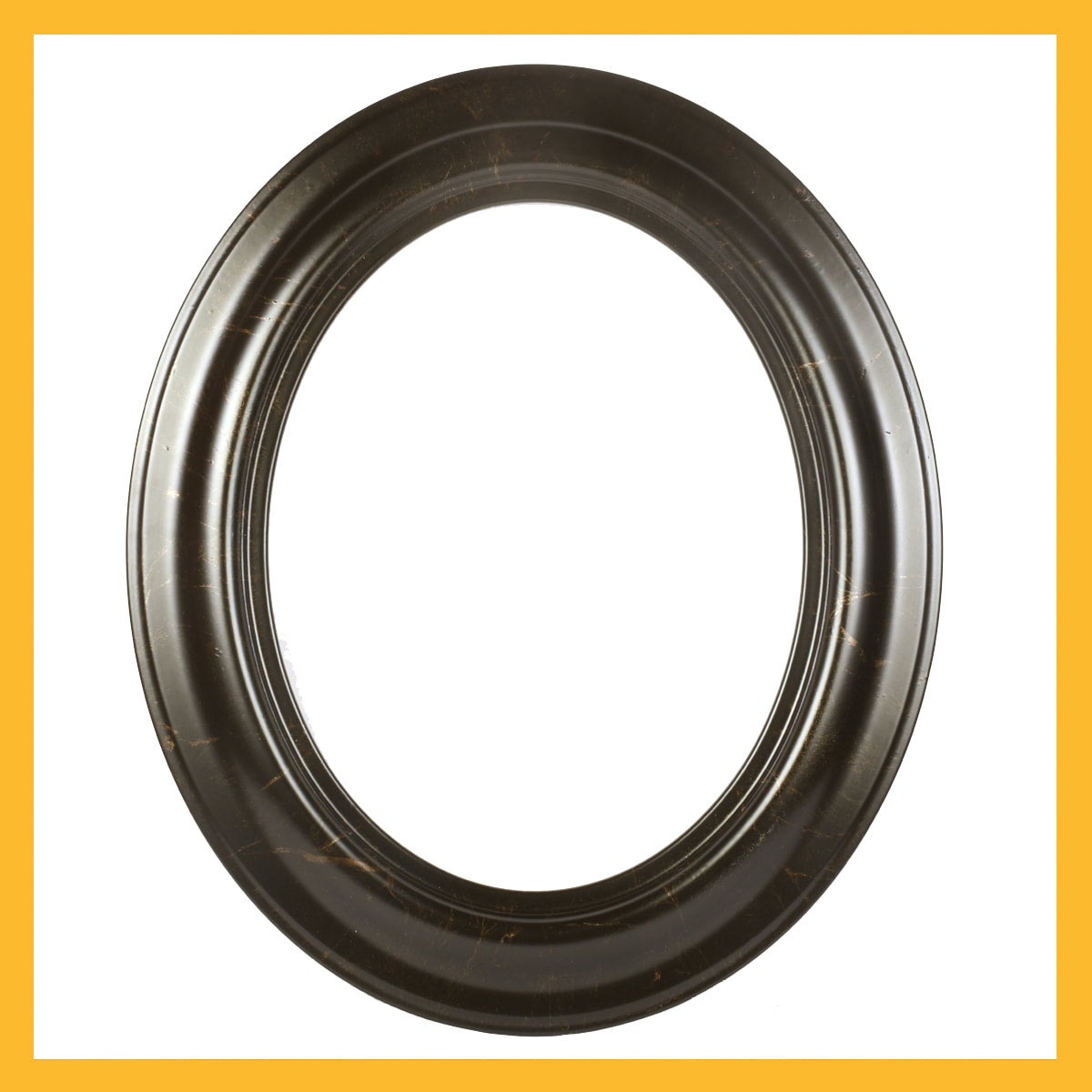 Beveled 2-1/4" Wide 450 Veined Onyx Oval Frame Bubble Glass | Woody's ...