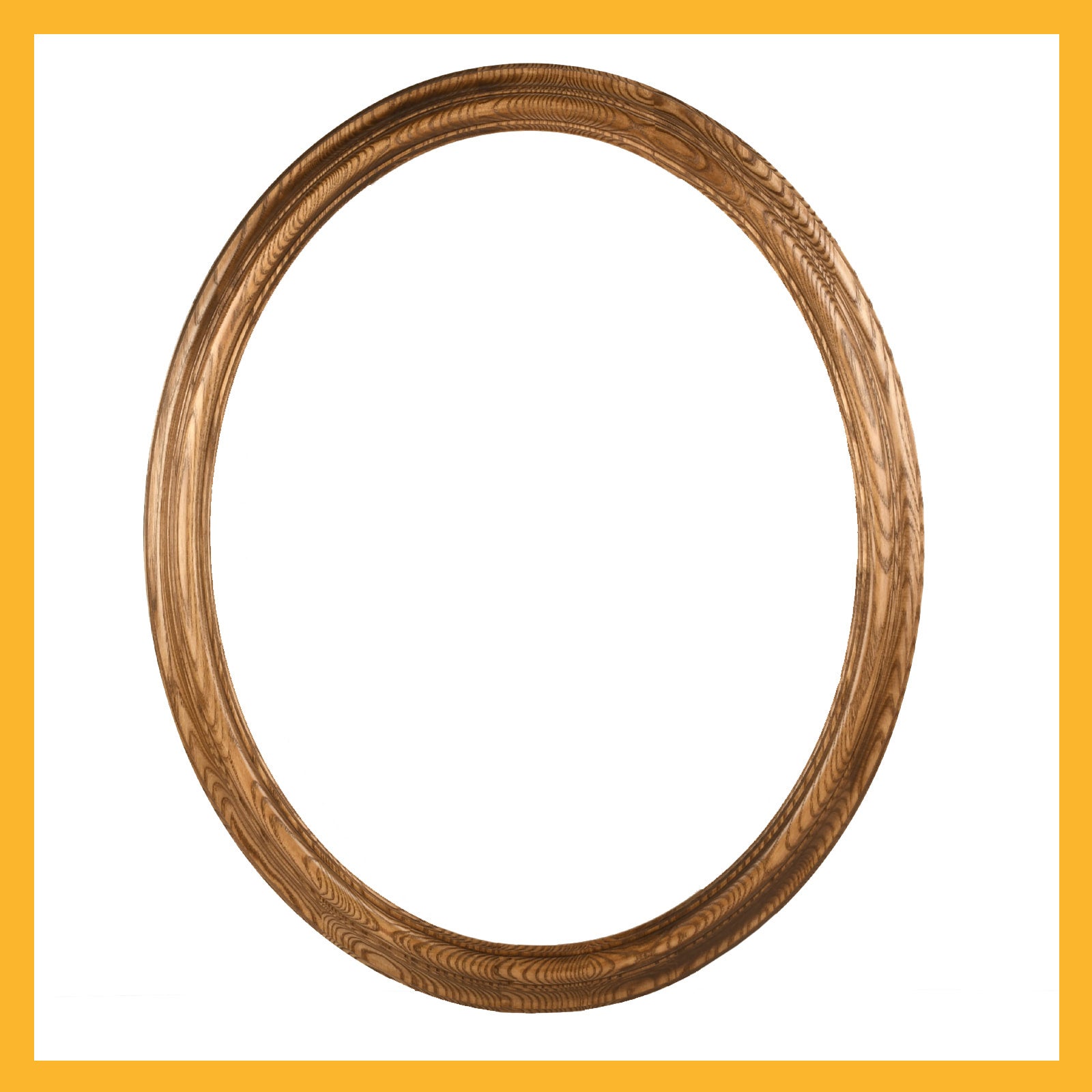 Slim Solid Oak DW Rustic Oval Frame Bubble Glass | Woody's Wild West ...