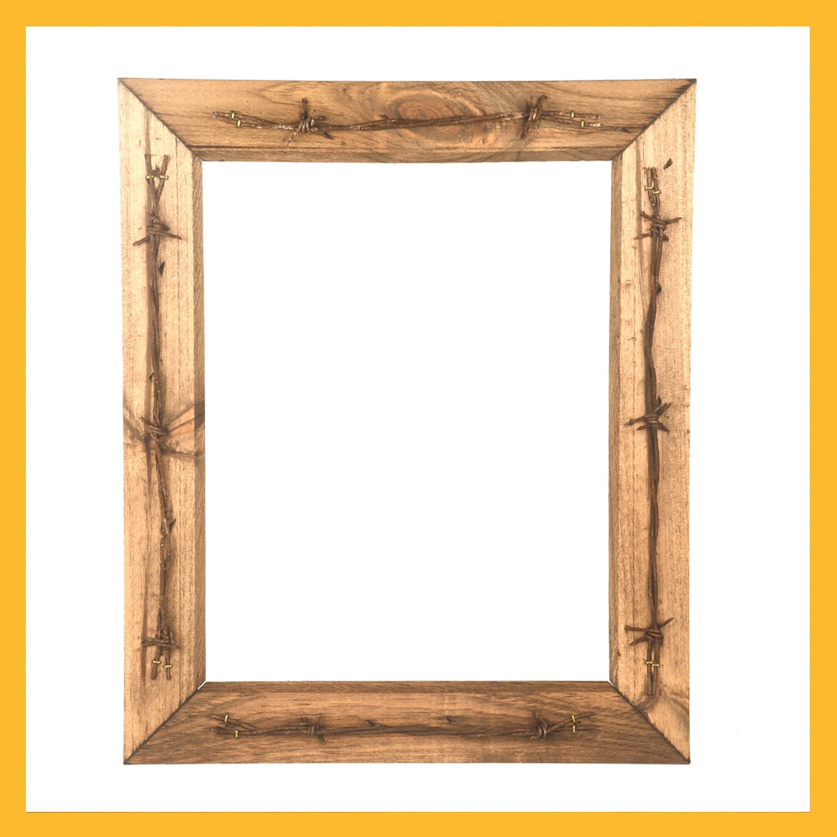 Rustic Barbed Wire Frame | Woody's Wild West Photography